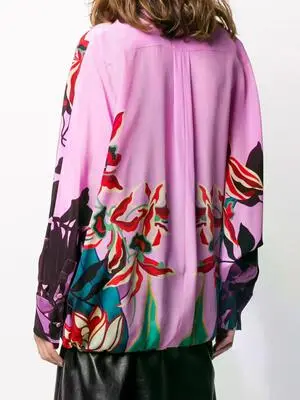 Valentino Garavani Floral Ramage Blouse With Feather Embellishment - Pink