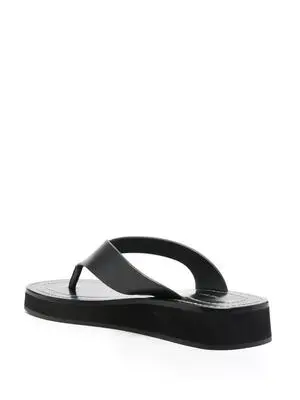 THE ROW Ginza Leather Flip Flops