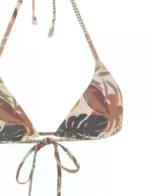 AMIR SLAMA Palm Leaf Print Bikini