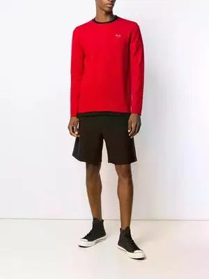 Play Comme Des Garcon Appliqué Heart Sweater - Red