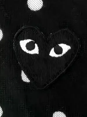 Play Comme Des Garcon Polka-dot Knitted Sweater