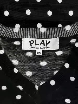 Play Comme Des Garcon Polka-dot Knitted Sweater