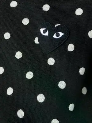 Play Comme Des Garcon Polka-dot Knitted Sweater