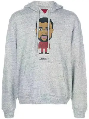MOSTLY HEARD RARELY SEEN 8-BIT Genius Print Hoodie - Grey