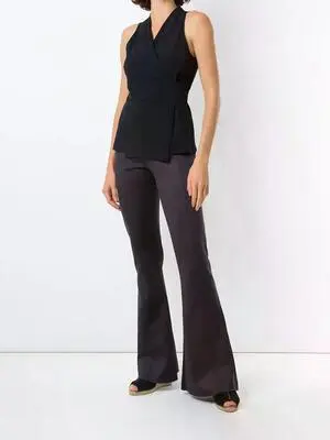 AMIR SLAMA Sleeveless Wrap Blouse