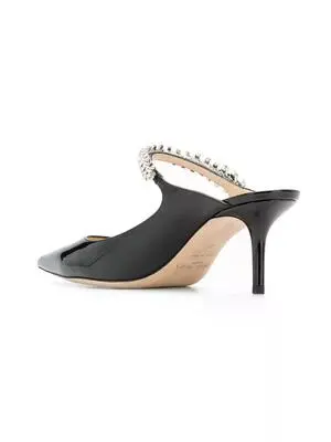 JIMMY CHOO 65mm Bing Leather Mules - Black