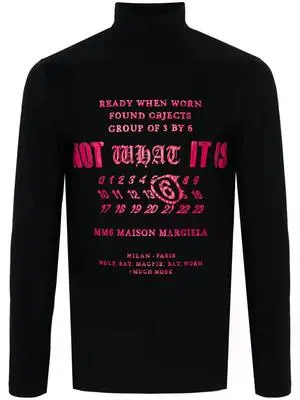 MAISON MARGIELA Numbers Print Top - Black