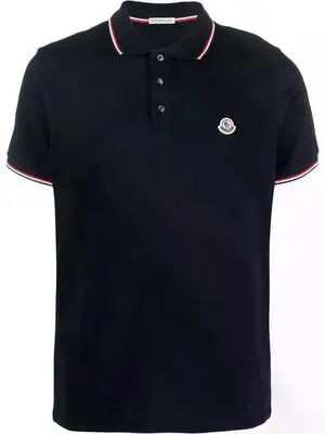Moncler Striped Trim Polo Shirt