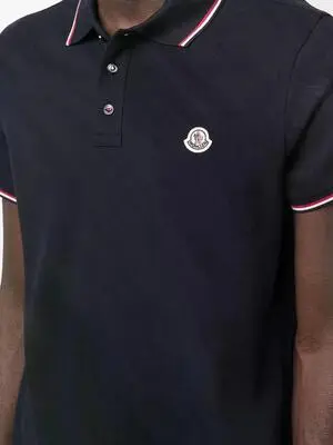 Moncler Striped Trim Polo Shirt