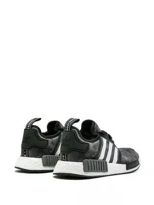 Adidas X Bape Nmd_r1 Camo Sneakers - Black