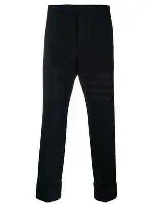 Thom Browne Tonal 4-bar Flannel Trousers - Blue