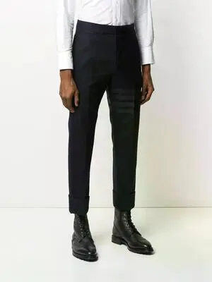 Thom Browne Tonal 4-bar Flannel Trousers - Blue
