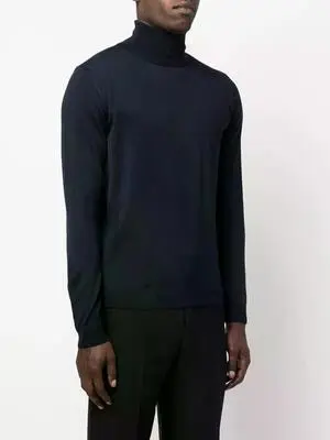 ROBERTO COLLINA Wool Roll-neck Jumper - Blue