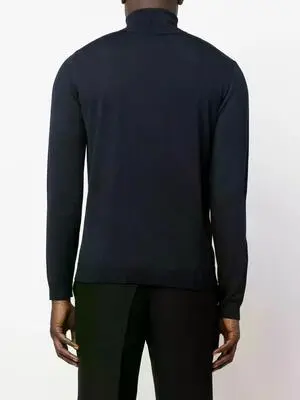 ROBERTO COLLINA Wool Roll-neck Jumper - Blue