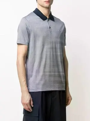 Paul & Shark Logo-patch Stripe-print Polo Shirt