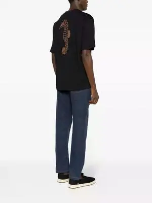 AMIR SLAMA Seahorse-print Cotton T-shirt