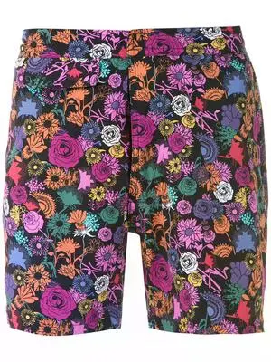 AMIR SLAMA Printed Swim Shorts - Black