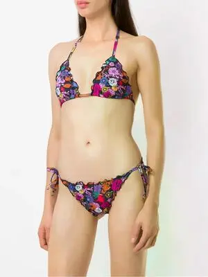 AMIR SLAMA Ruffled Triangle Bikini Set