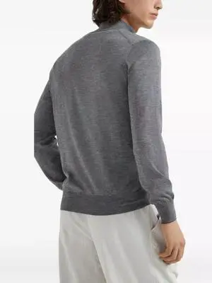 Brunello Cucinelli Zip-up Knit Cardigan - Grey