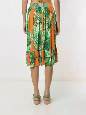 AMIR SLAMA Printed Ruffle Skirt