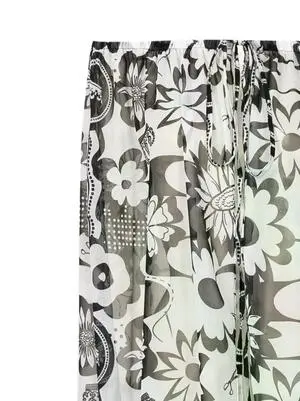 AMIR SLAMA Floral-print Maxi Beach Dress