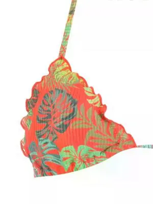 AMIR SLAMA Palm Leaf Print Bikini