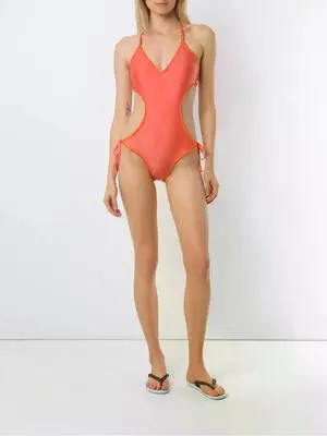 AMIR SLAMA Tie Cut-out One-piece