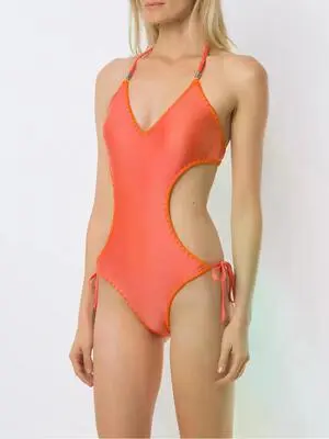AMIR SLAMA Tie Cut-out One-piece