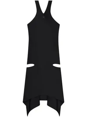 COURREGES Criss-cross Jersey Mini Dress - Black