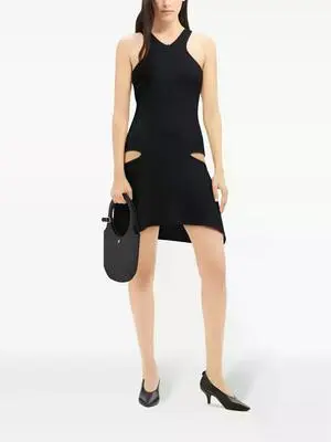 COURREGES Criss-cross Jersey Mini Dress - Black