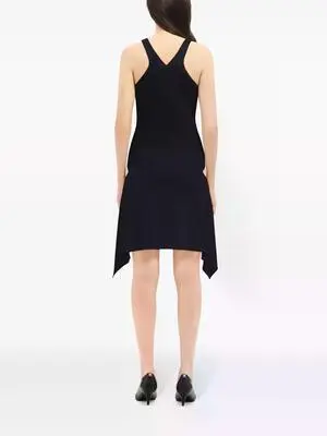 COURREGES Criss-cross Jersey Mini Dress - Black