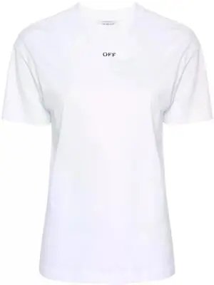 Off-White Cotton Diag-stripe T-shirt - White