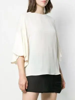 Valentino Garavani Silk Tulip Sleeve Blouse