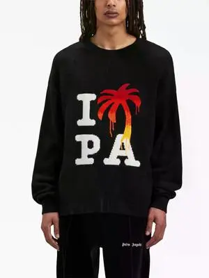 Palm Angels I Love Pa" Intarsia-knit Jumper
