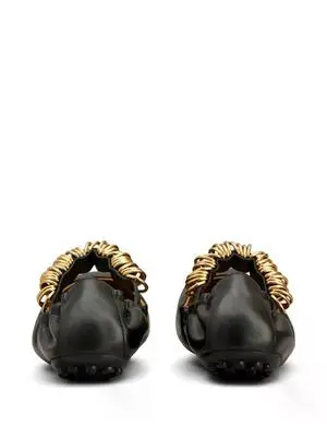 TOD'S Ballerina Shoes With Ring Detail - Black