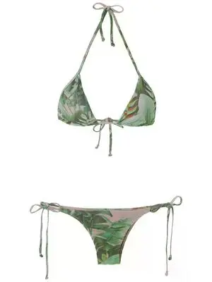 AMIR SLAMA Triangle Bikini Set - Green