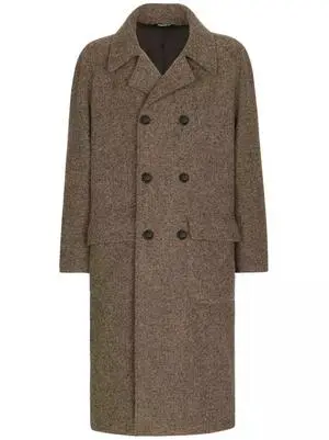 Dolce & Gabbana Mélange-effect Double-breasted Coat
