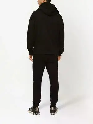 Dolce & Gabbana Logo-tag Drawstring Hoodie - Black