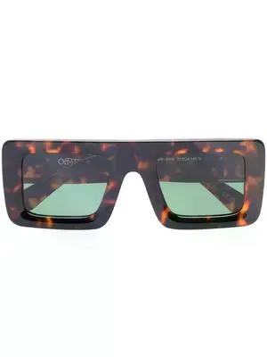 Off-White Leonardo Rectangle-frame Sunglasses - Brown