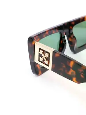 Off-White Leonardo Rectangle-frame Sunglasses - Brown
