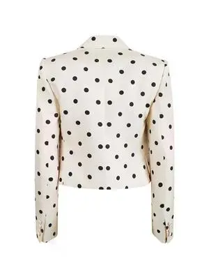 Valentino Garavani Shantung Blazer With Polka-dot Print