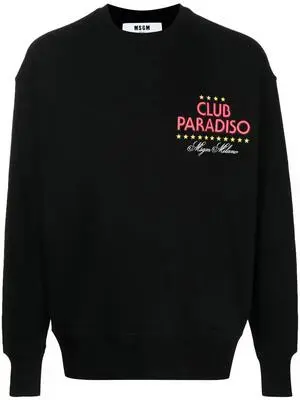 MSGM Logo-print Cotton Sweatshirt