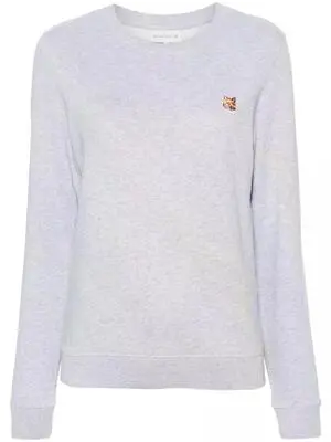 Maison Kitsuné Fox Head Cotton Sweatshirt - Grey