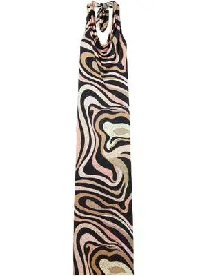 Emilio Pucci Marmo-print Halterneck Dress