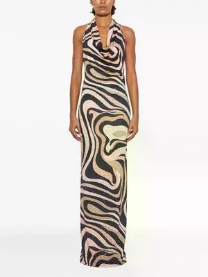Emilio Pucci Marmo-print Halterneck Dress