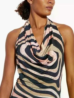 Emilio Pucci Marmo-print Halterneck Dress