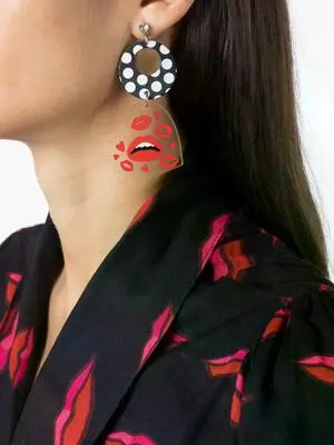 AMIR SLAMA Lips-motif Drop Earrings