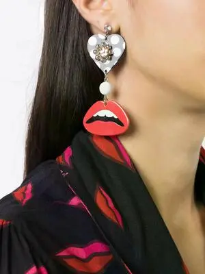 AMIR SLAMA Lips-motif Drop Earrings