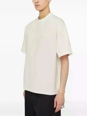JIL SANDER Logo Print Cotton T-shirt - Neutrals