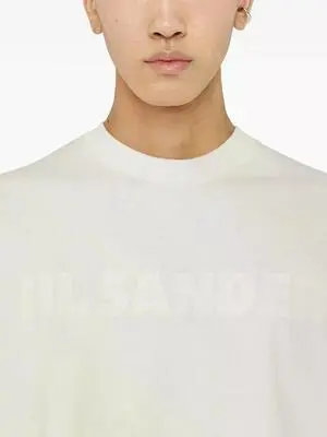 JIL SANDER Logo Print Cotton T-shirt - Neutrals